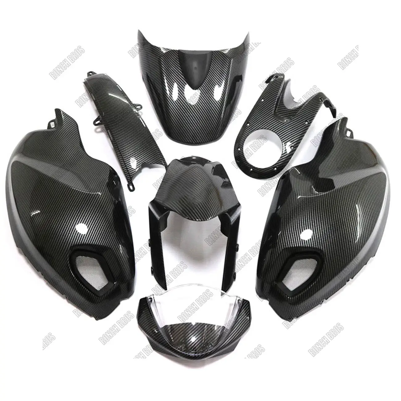 Fairings for Ducati Monster 696/796/1100 | Carbon Fiber Color | Ronch Bros